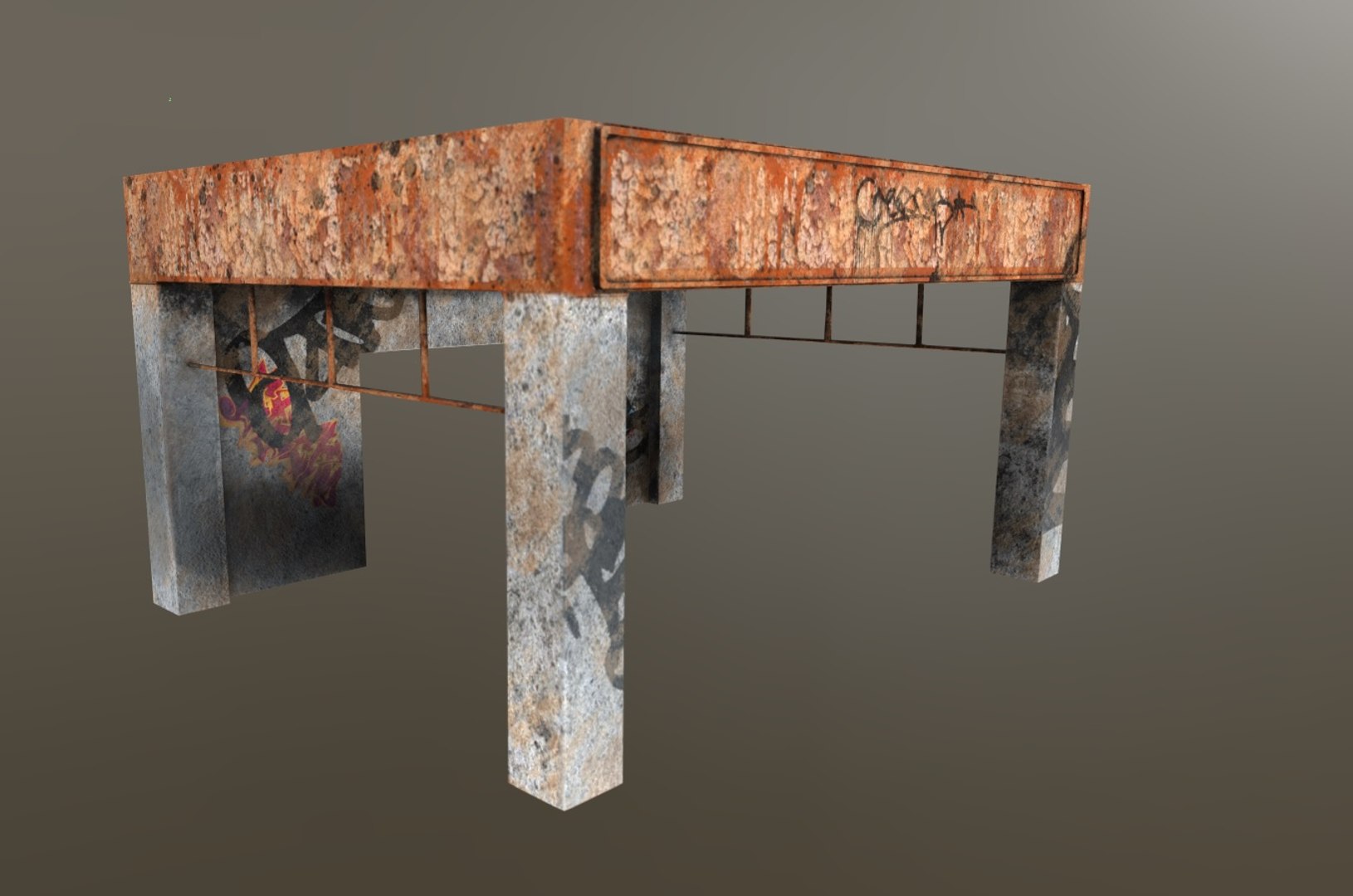 Old ruined rusty 3D model - TurboSquid 1293388