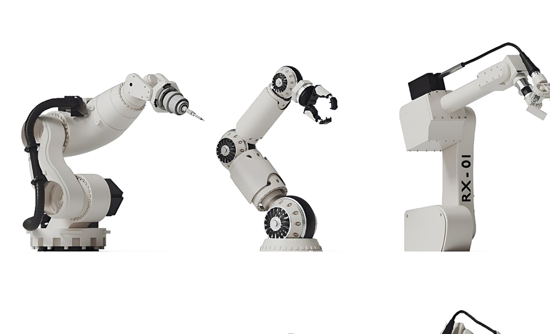 3D Robot Arms Collection Articulated Arm Industrial Robot Arm Model ...