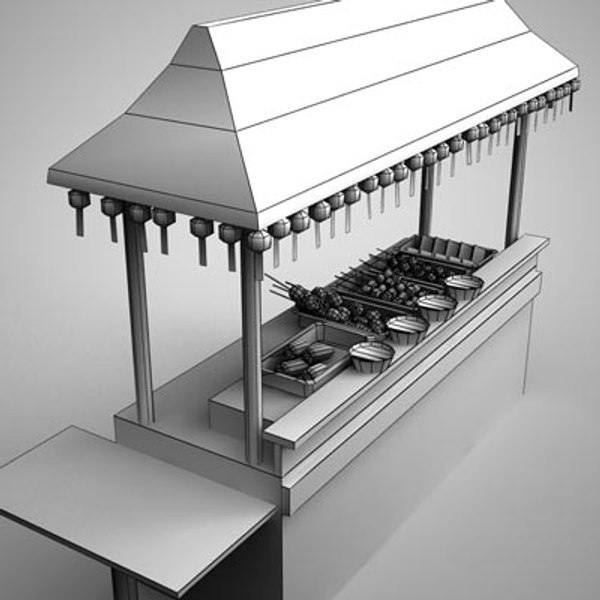 chinese fast food buffet 3d model