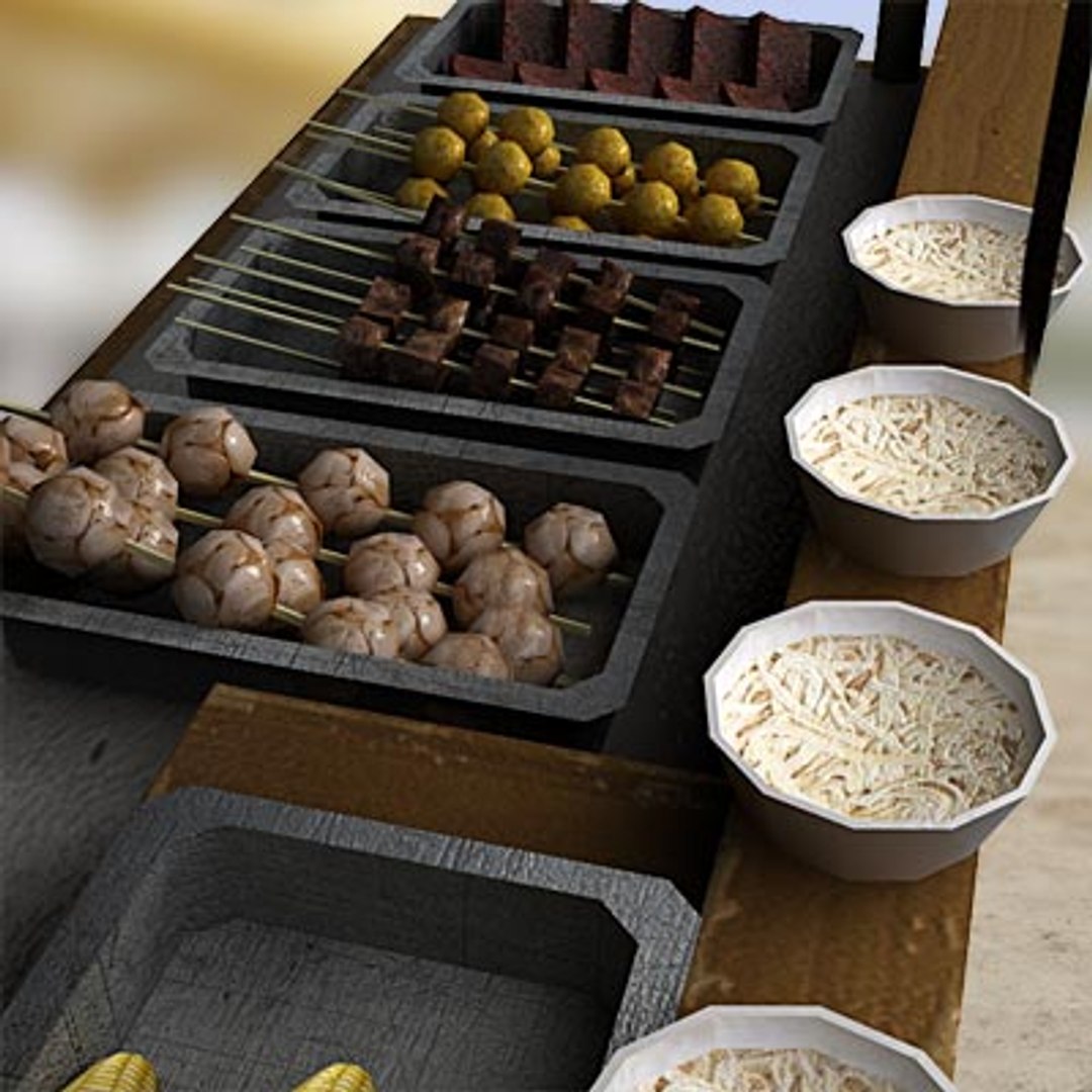 Chinese Fast Food Buffet 3d Model