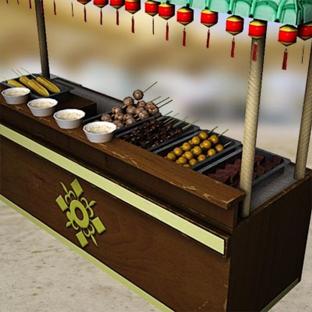 Chinese Fast Food Buffet 3d Model