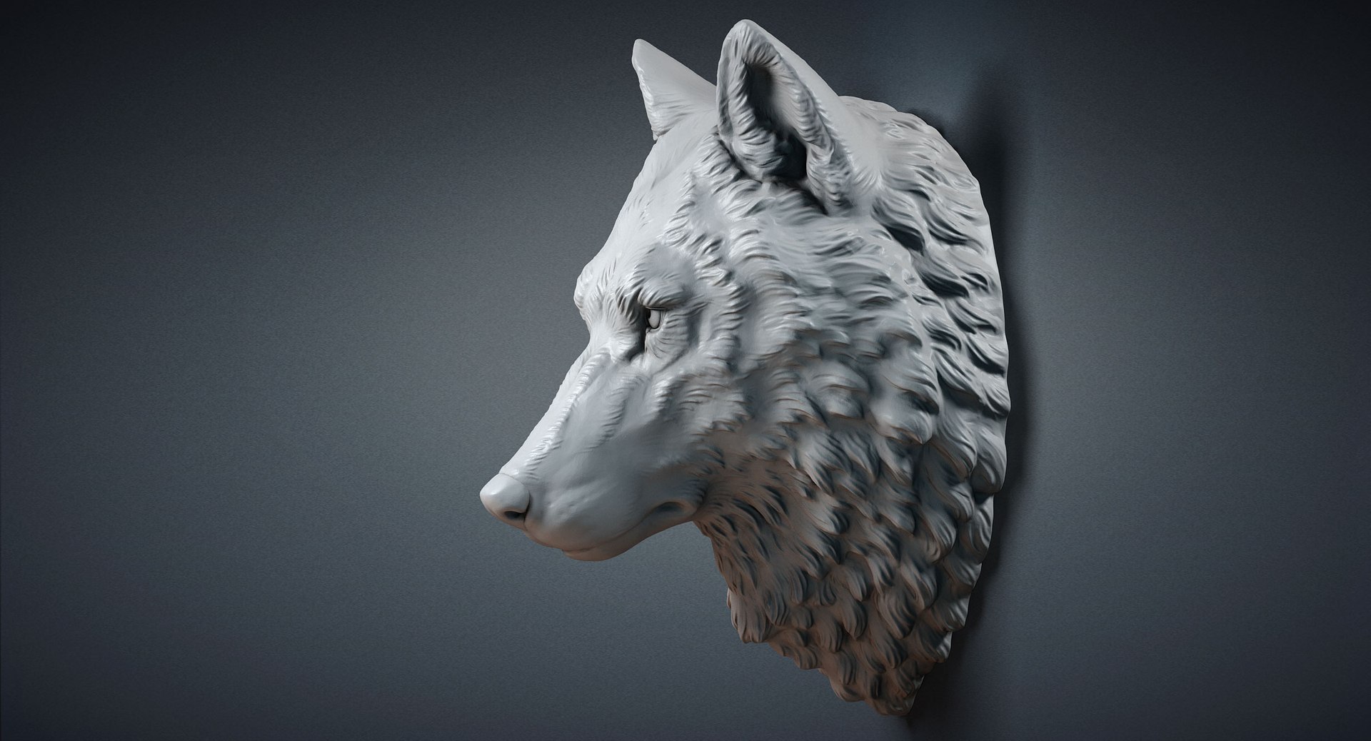 Max Wolf Head Sculpture