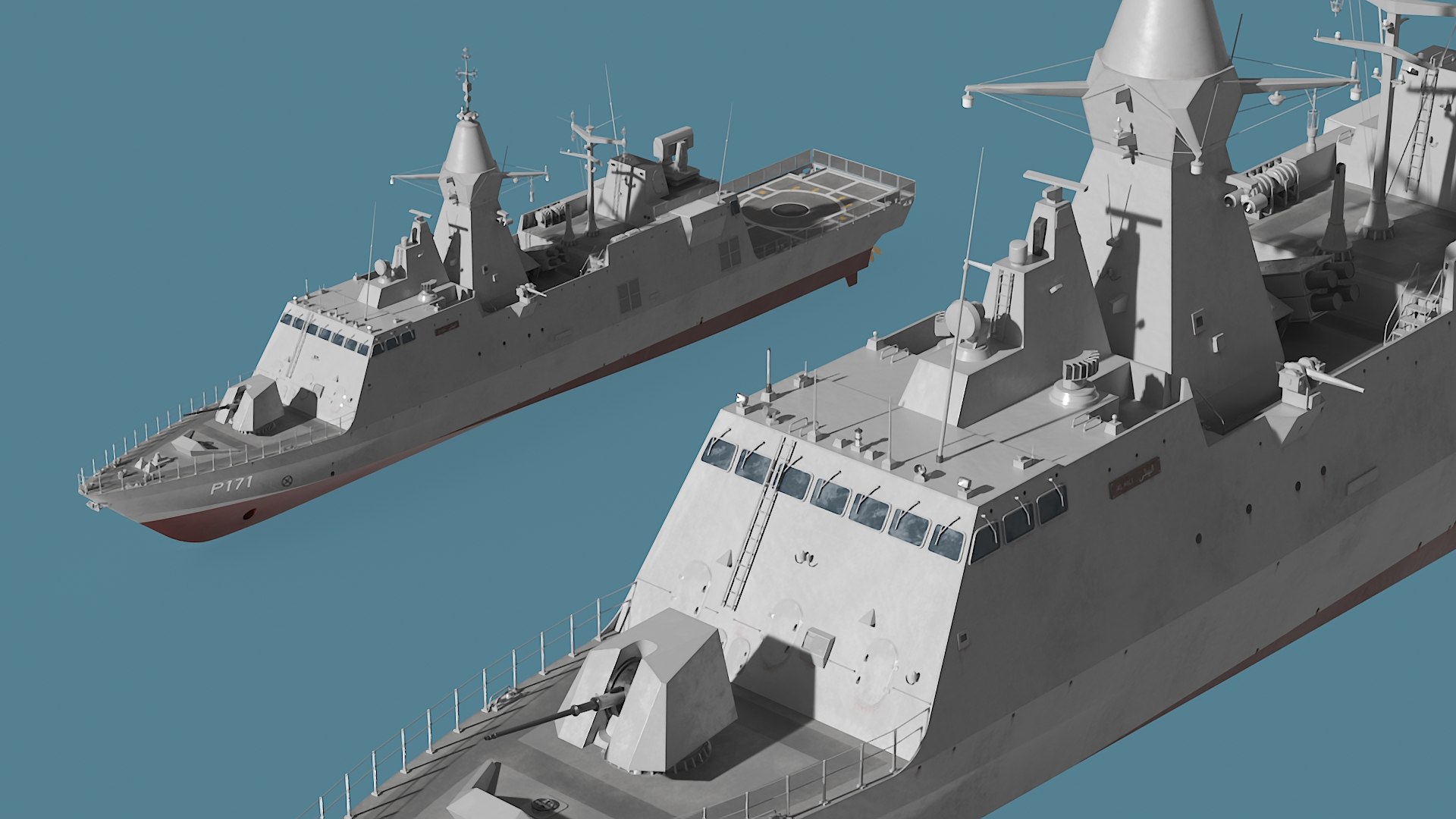 Baynunah Class Corvette UAE Navy Rigged 3D Model - TurboSquid 2328172
