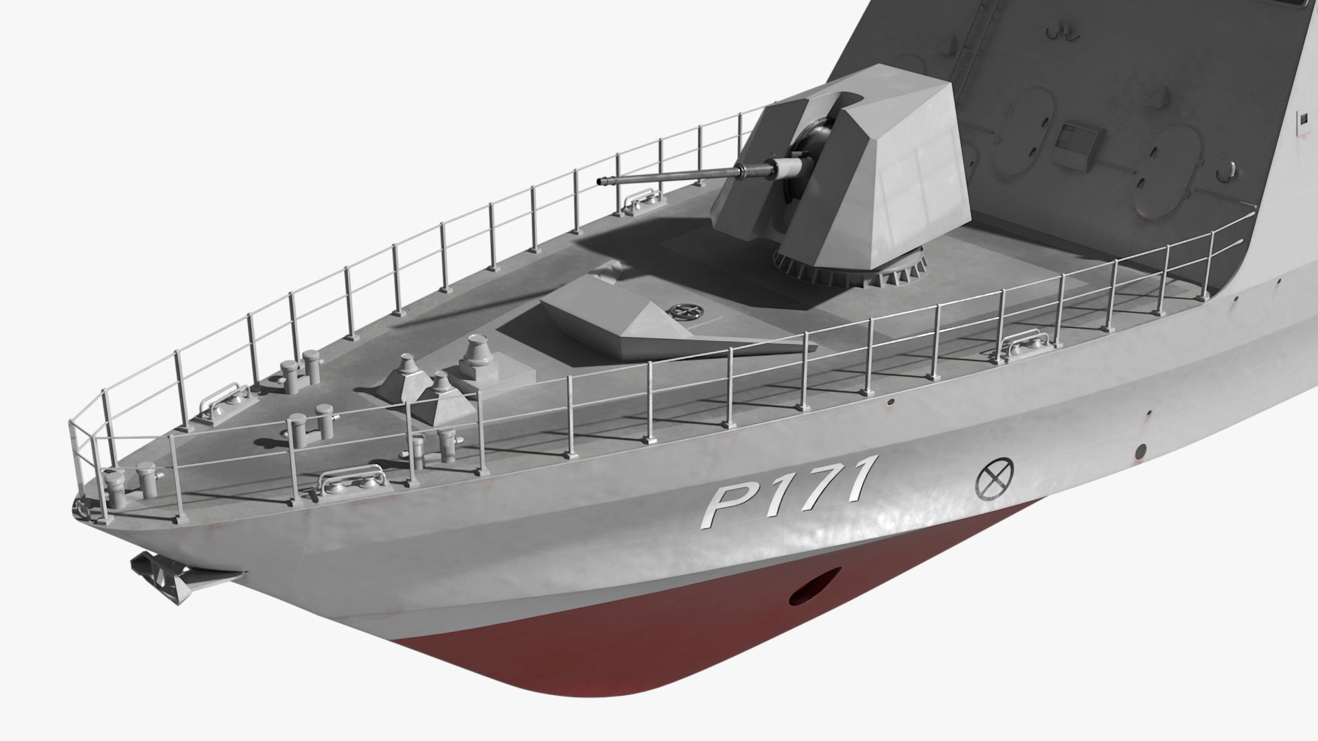 Baynunah Class Corvette UAE Navy Rigged 3D Model - TurboSquid 2328172