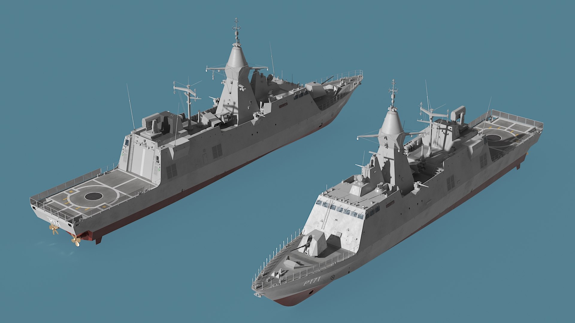 Baynunah Class Corvette UAE Navy Rigged 3D Model - TurboSquid 2328172