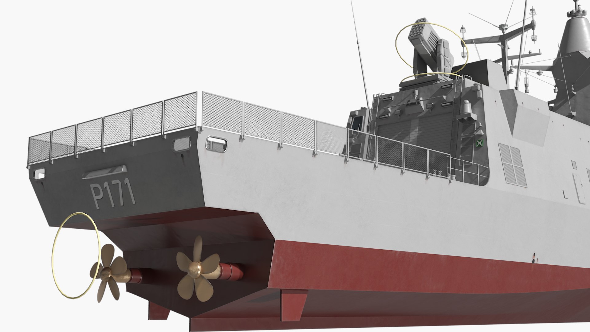 Baynunah Class Corvette UAE Navy Rigged 3D Model - TurboSquid 2328172