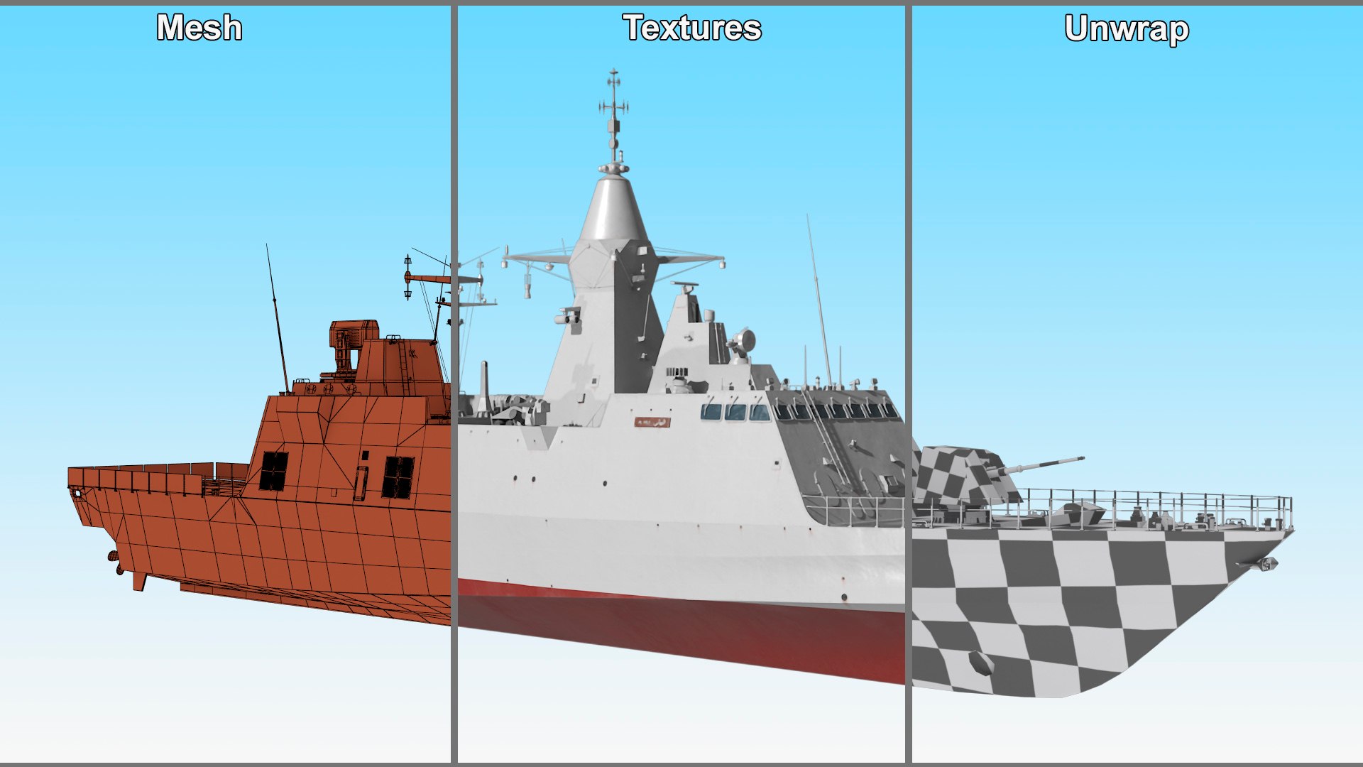 Baynunah Class Corvette UAE Navy Rigged 3D Model - TurboSquid 2328172