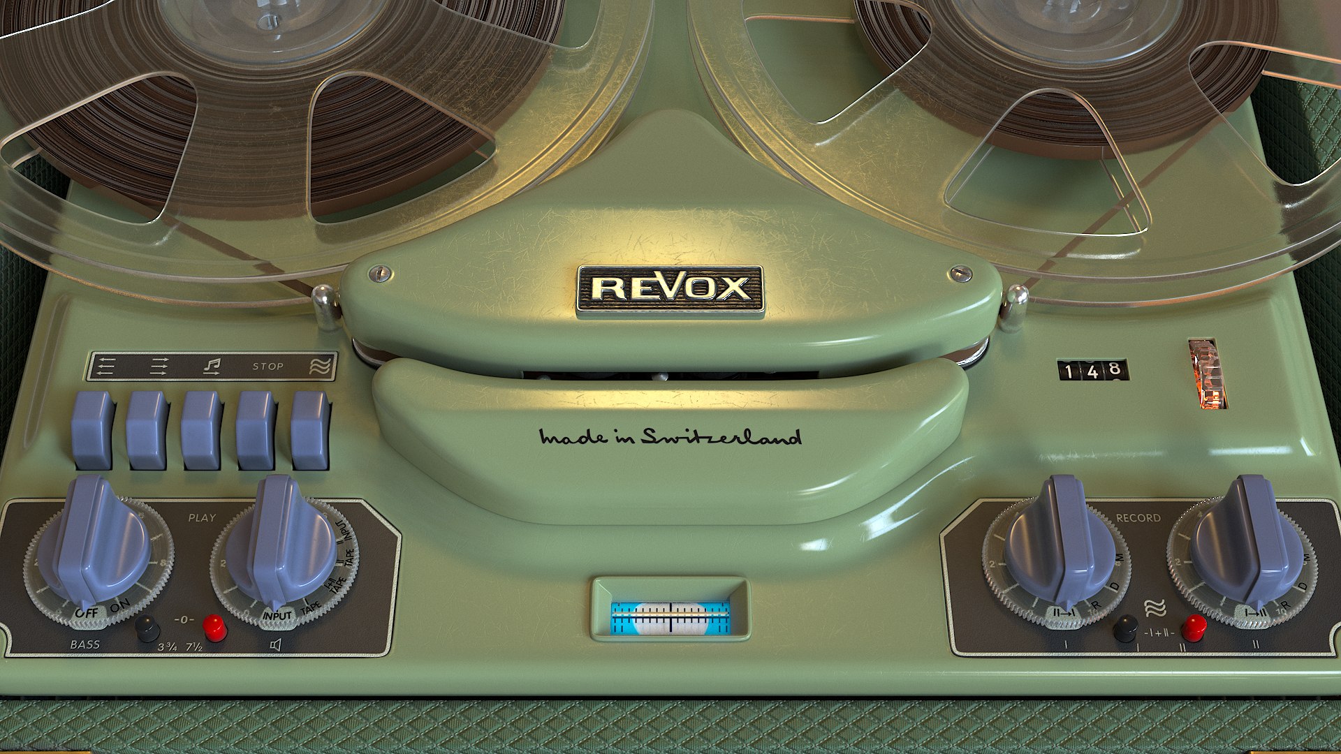 Revox F36 Reel to Reel Tape Recorder - 1962 3D - TurboSquid 1817682