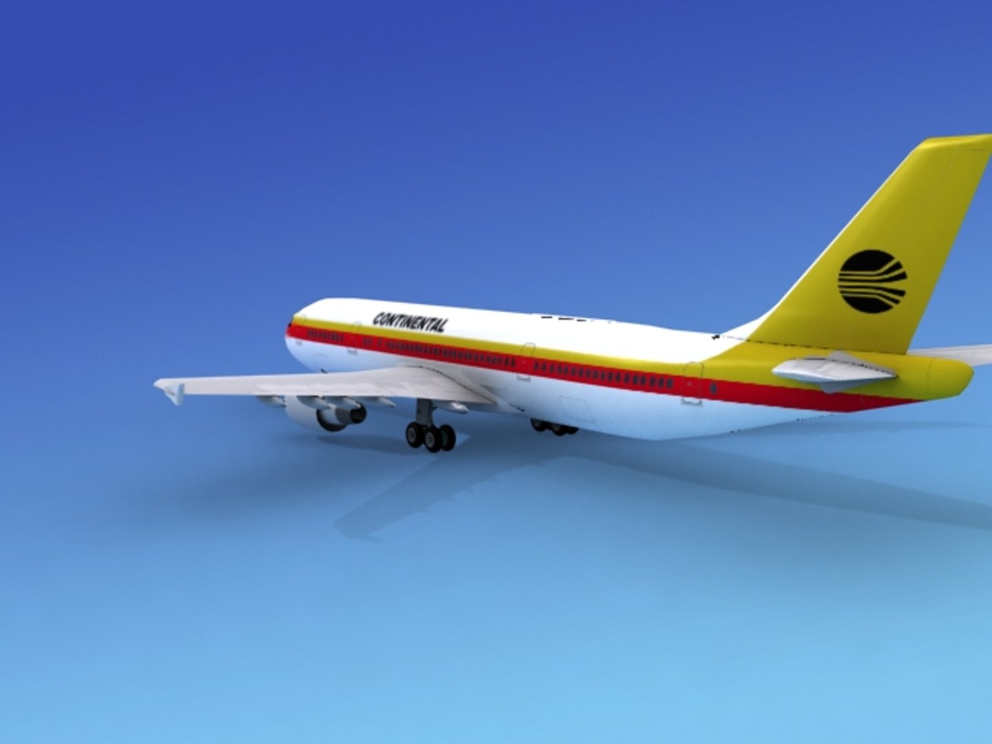 3d Model Airline Airbus A300