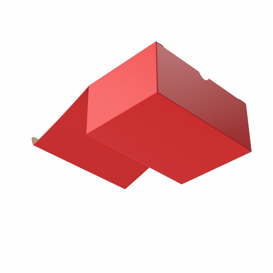 Opened Red Box 3D Model - TurboSquid 1907253