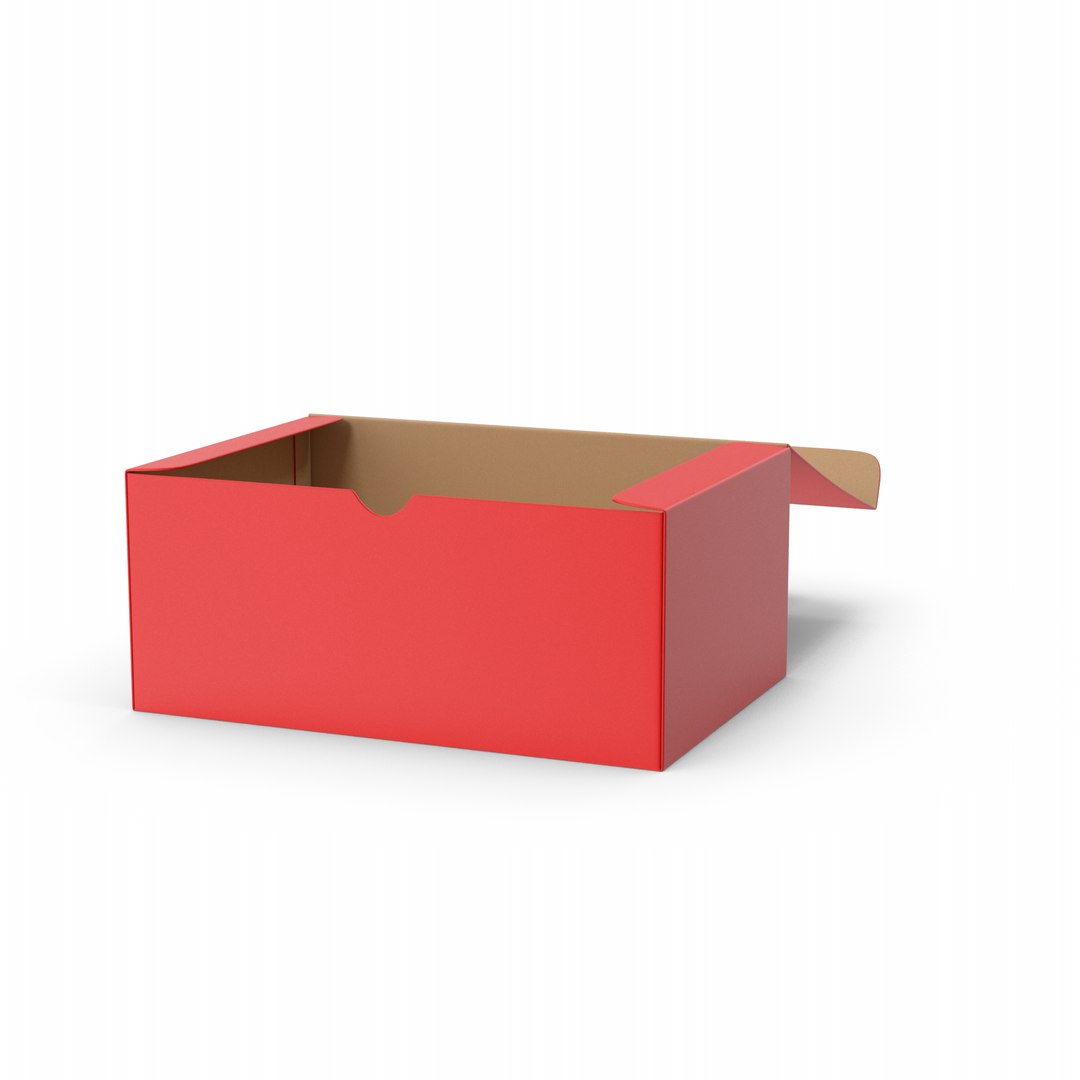 Opened Red Box 3D Model - TurboSquid 1907253