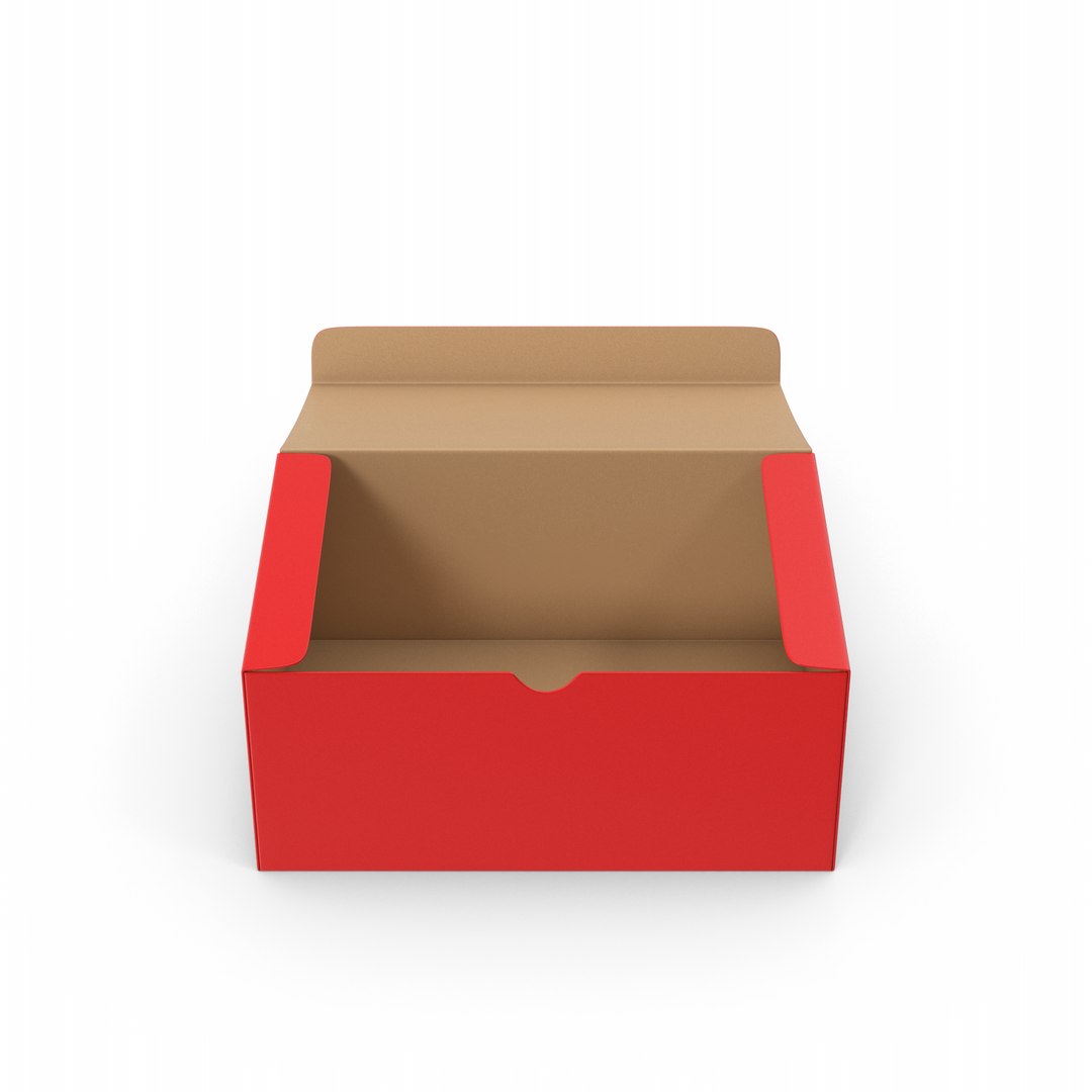 Opened Red Box 3D Model - TurboSquid 1907253