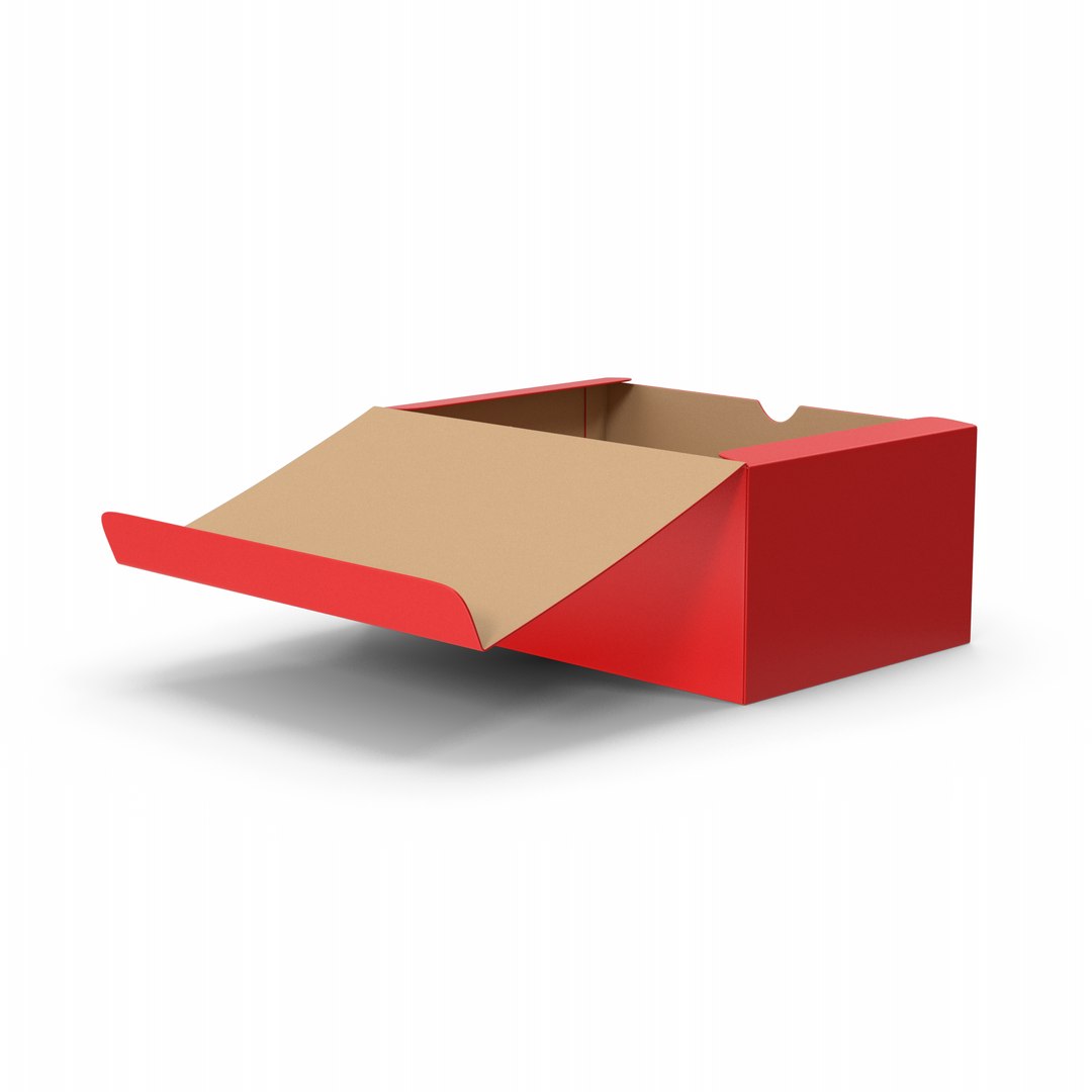 Opened Red Box 3D Model - TurboSquid 1907253