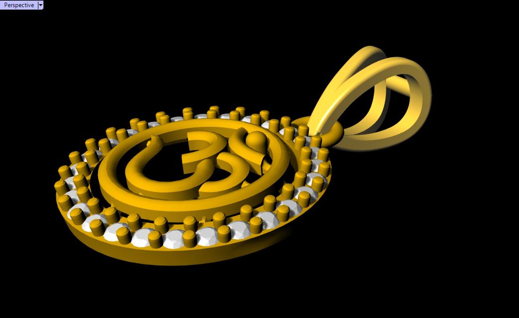 Diamond Om Pendant - 0040 3D Model - TurboSquid 2306890