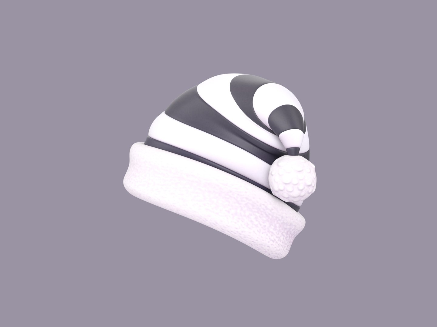 3D Hat050 Striped Nightcap Model - TurboSquid 2337169