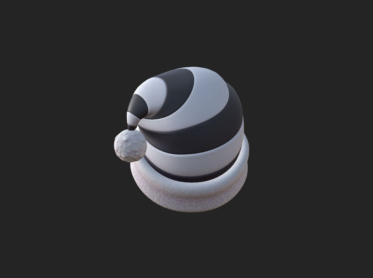 3D Hat050 Striped Nightcap Model - TurboSquid 2337169