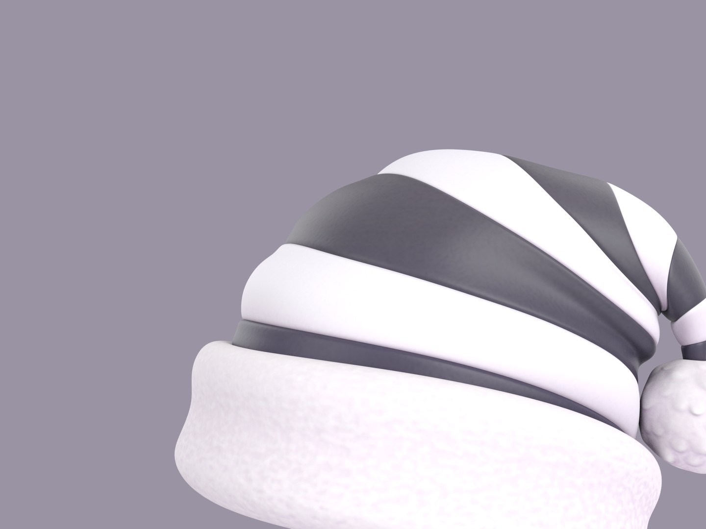3D Hat050 Striped Nightcap Model - TurboSquid 2337169