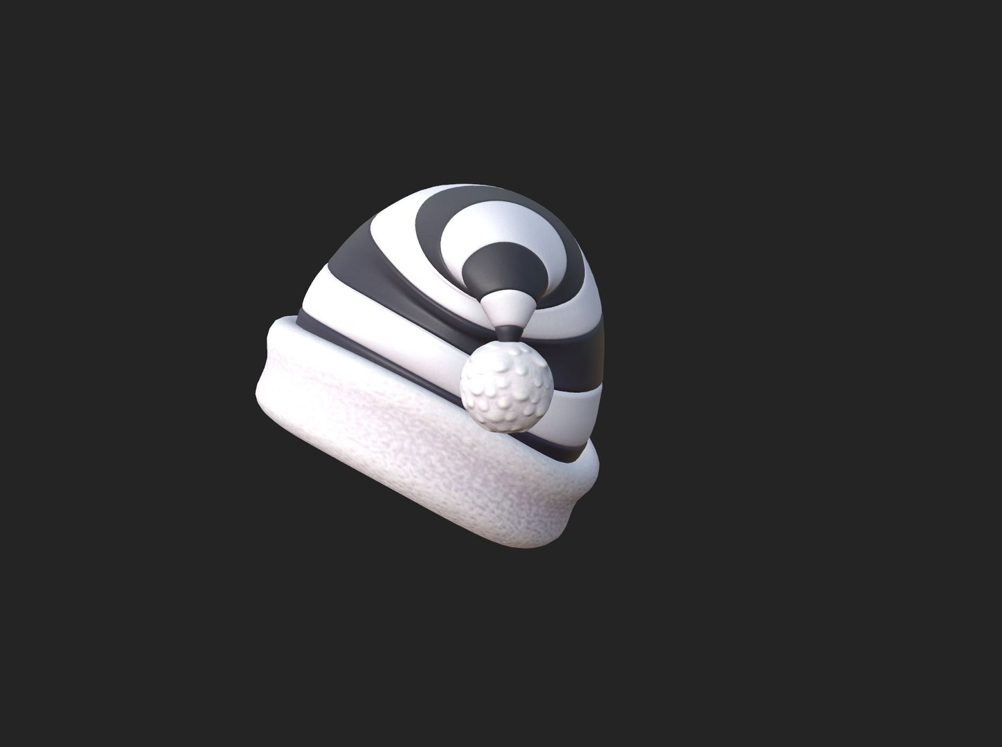 3D Hat050 Striped Nightcap Model - TurboSquid 2337169