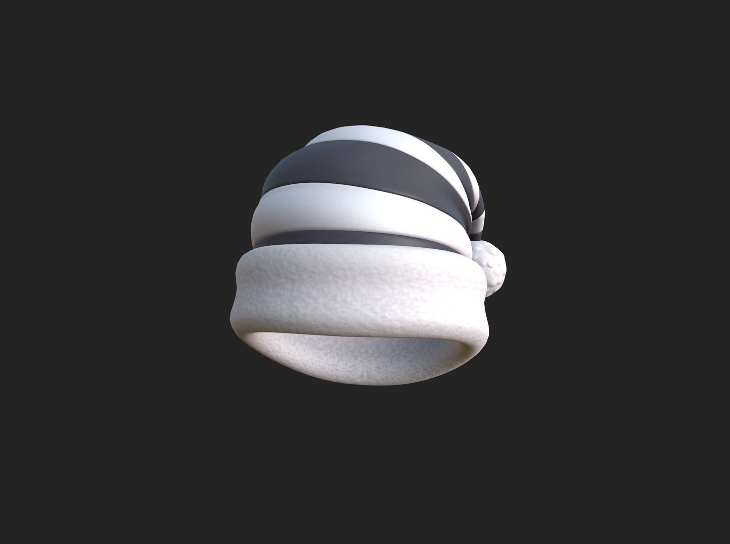 3D Hat050 Striped Nightcap Model - TurboSquid 2337169