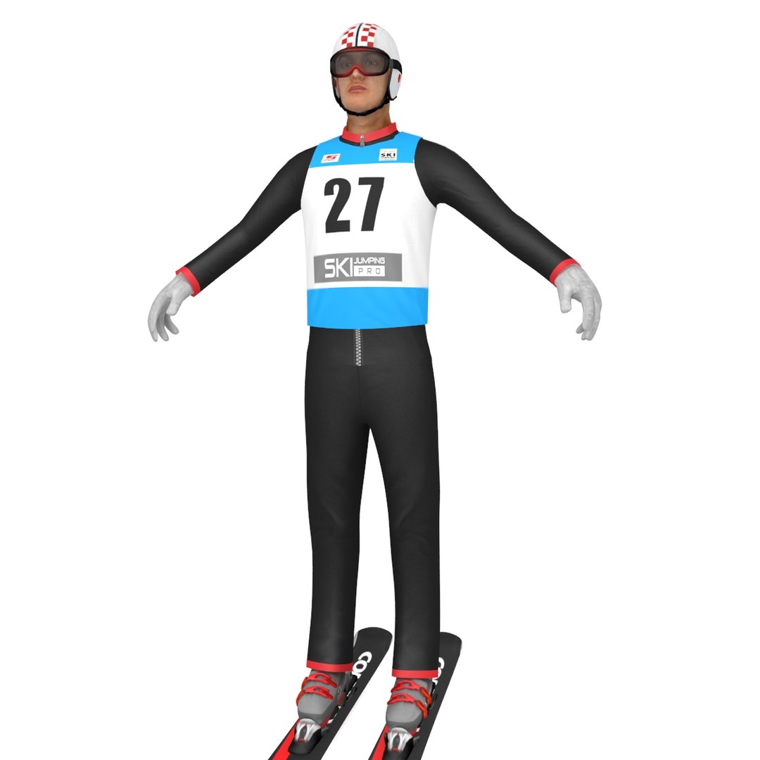 3d Model Winter Ski Jumper