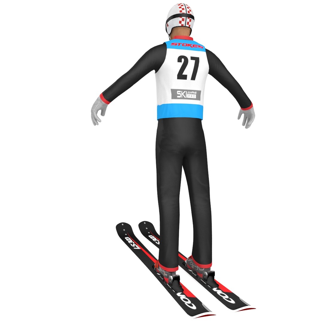 3d Model Winter Ski Jumper