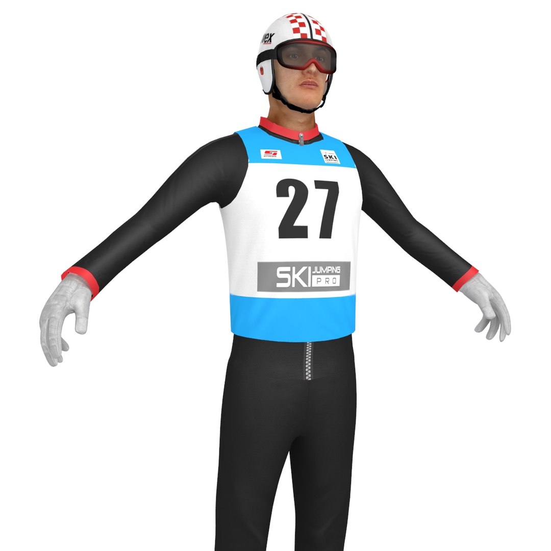 3d Model Winter Ski Jumper