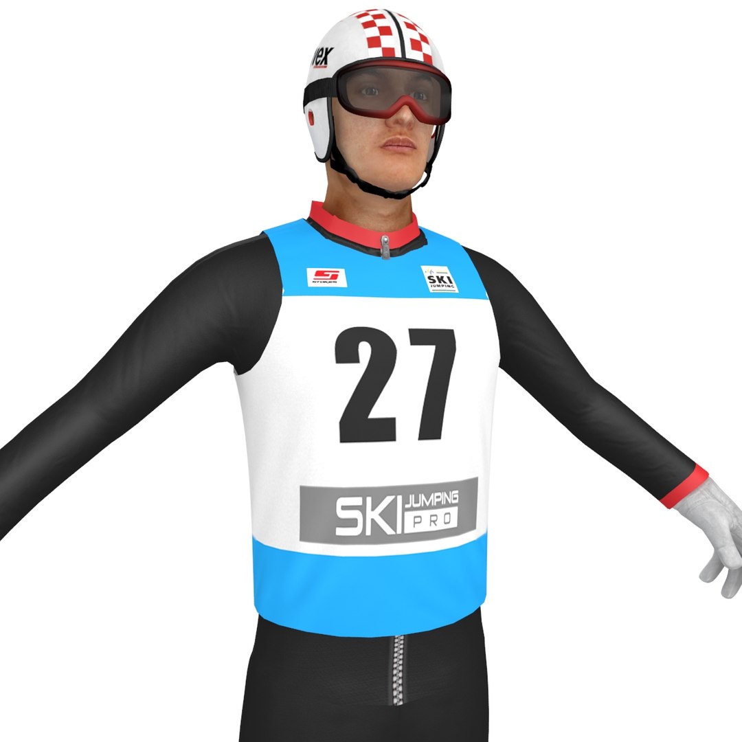3d Model Winter Ski Jumper