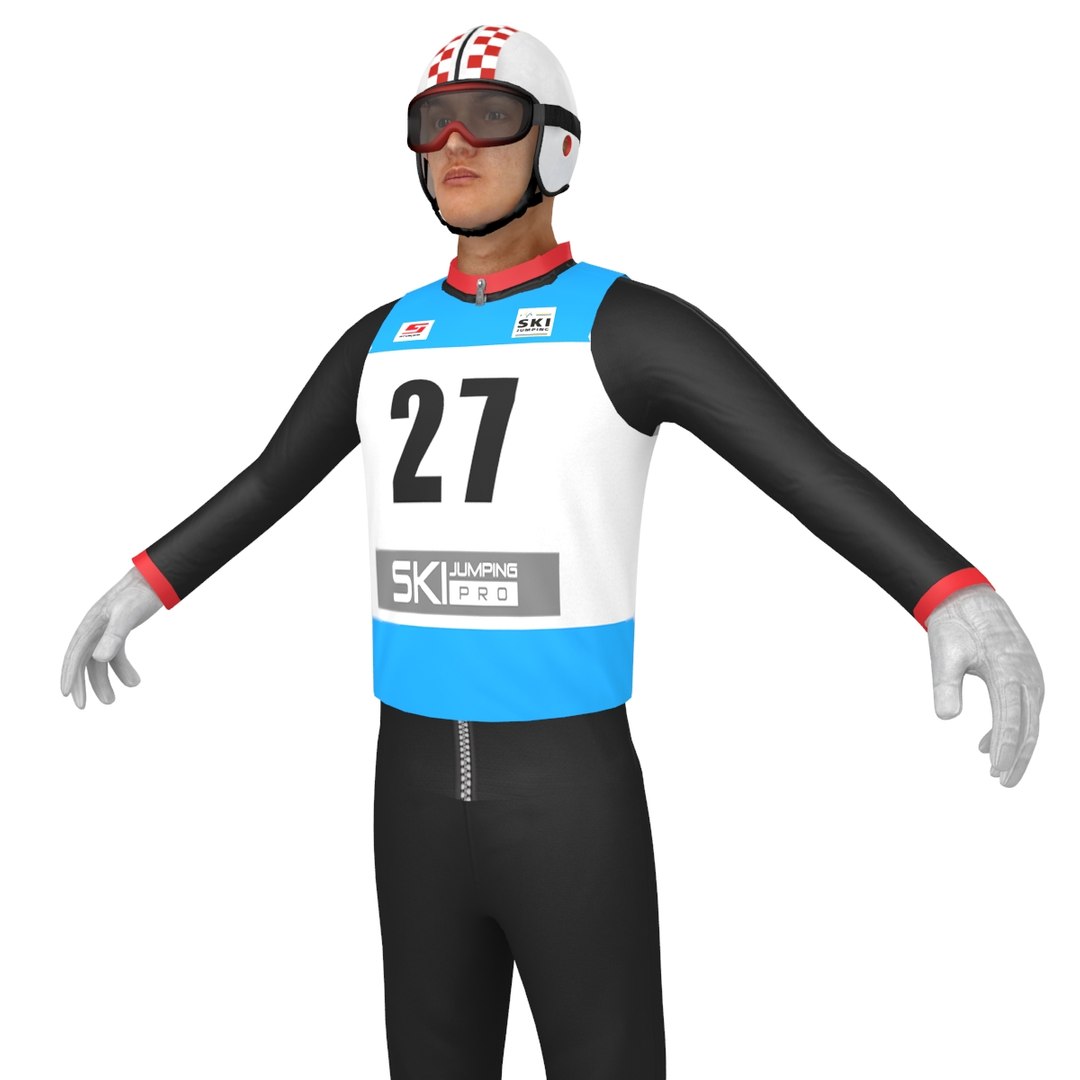3d Model Winter Ski Jumper