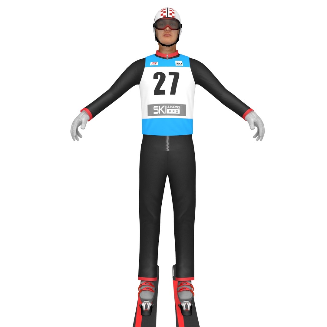 3d Model Winter Ski Jumper