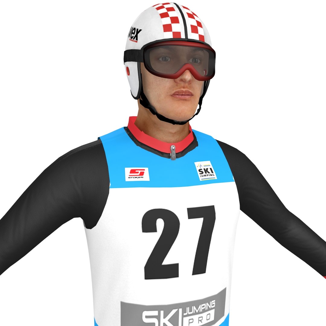 3d Model Winter Ski Jumper