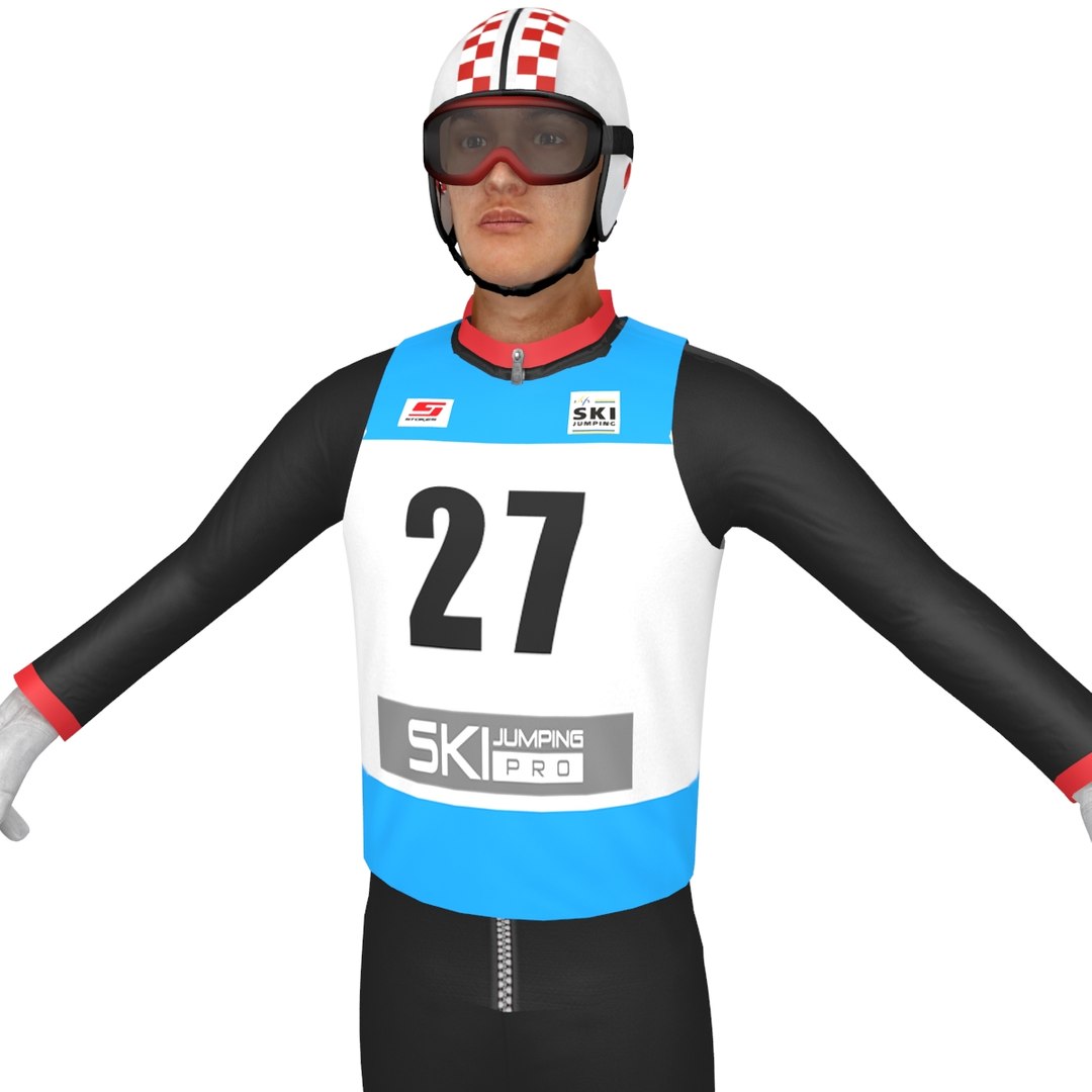 3d Model Winter Ski Jumper