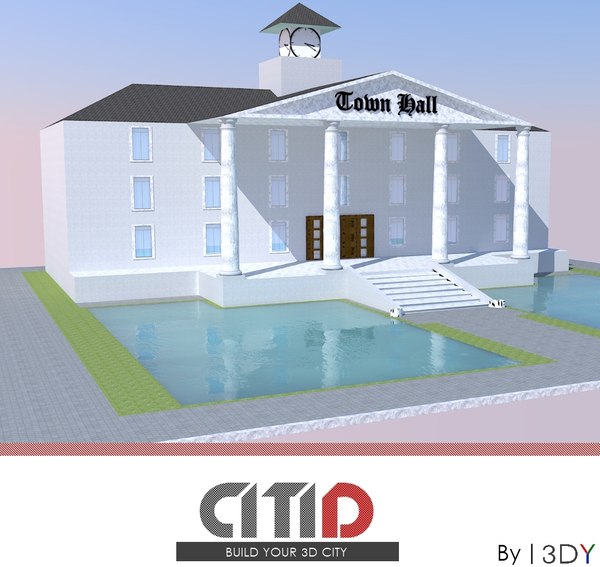 citid town hall 3d dwg