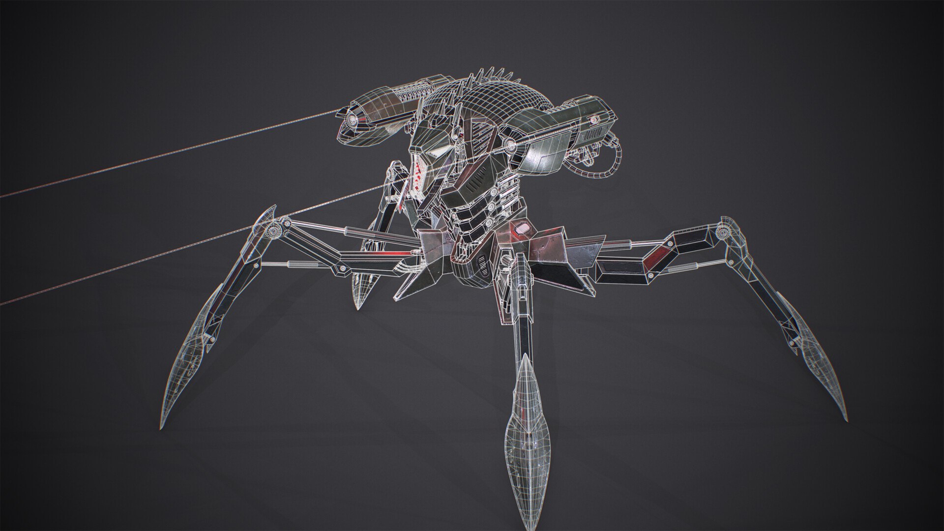 Spider Mech Robot Game Ready 3D Model Rigged Mobile PC Optimized Model ...