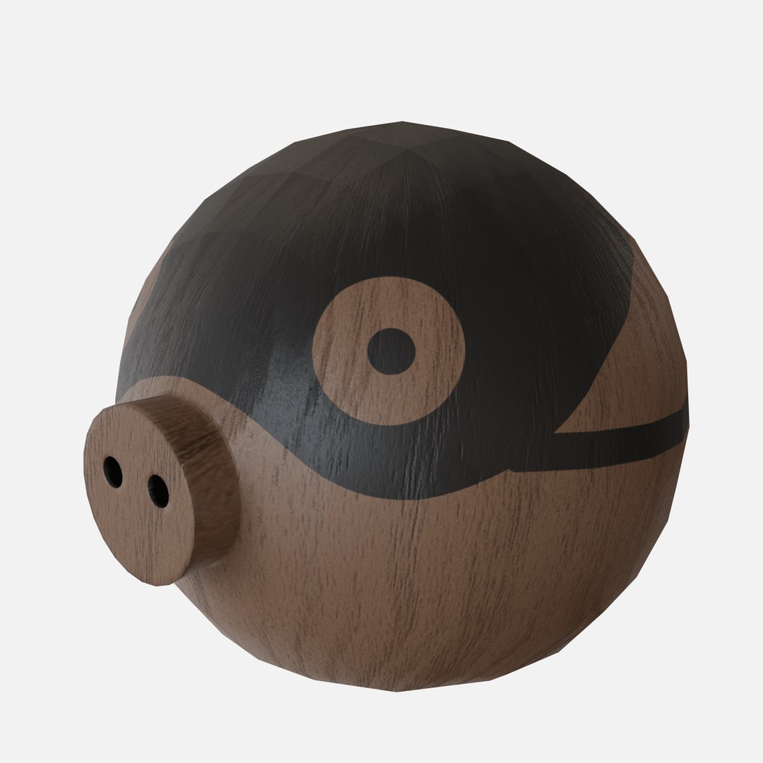 Free Wood Pig Model - TurboSquid 2342575