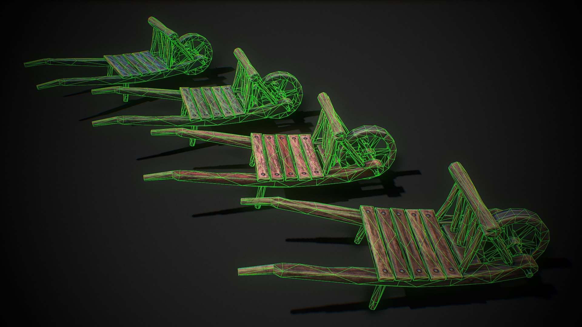 Wheelbarrow 1 WOOD RED GREEN BLUE Model - TurboSquid 2015366