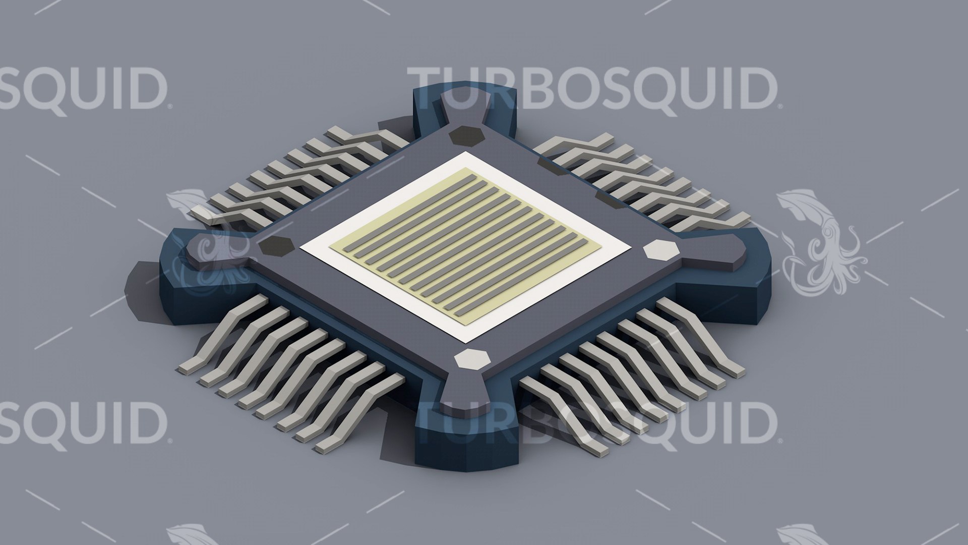 3D model Low Poly Semiconductor Components Isometric Low-poly 3D model ...