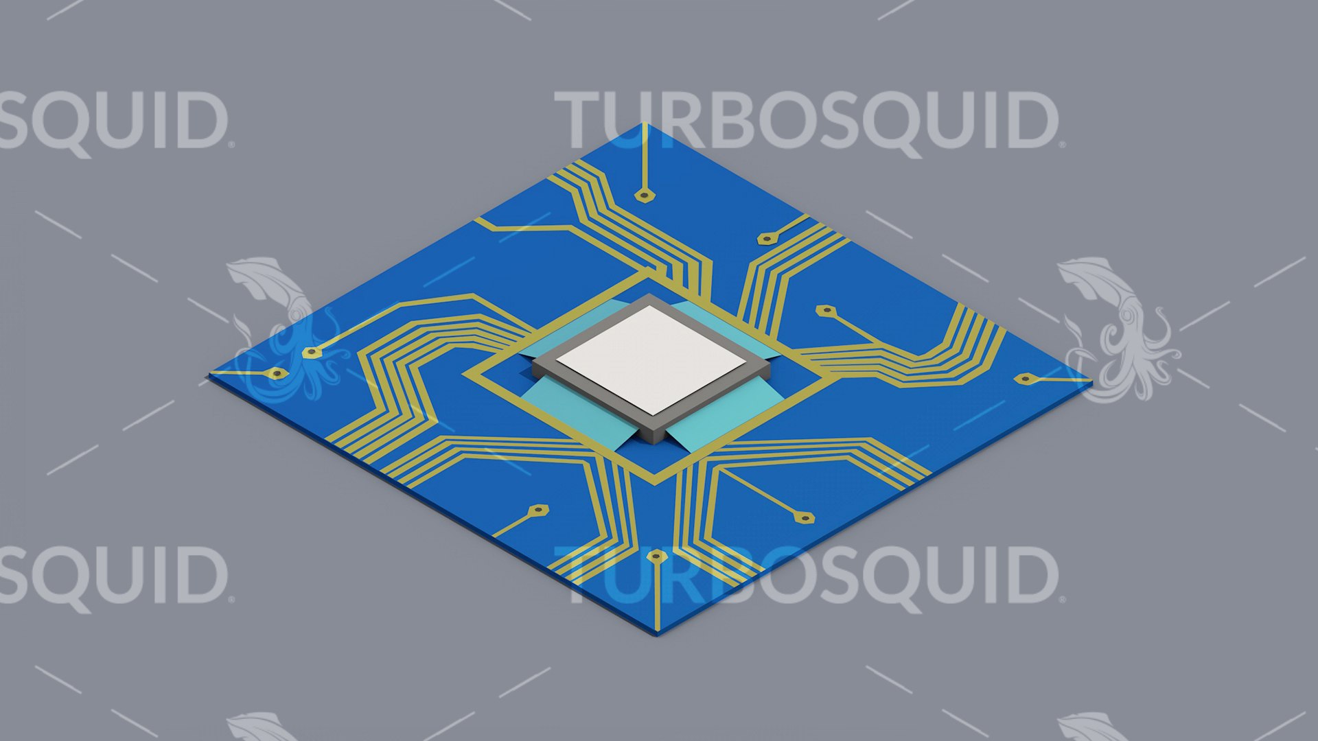 3D model Low Poly Semiconductor Components Isometric Low-poly 3D model ...