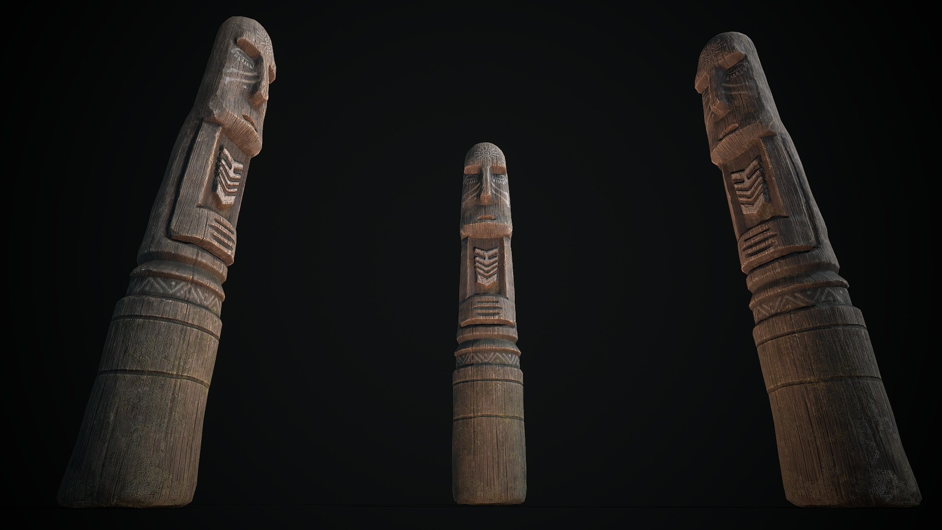 3D Model Totem Wood 1 - TurboSquid 2135271