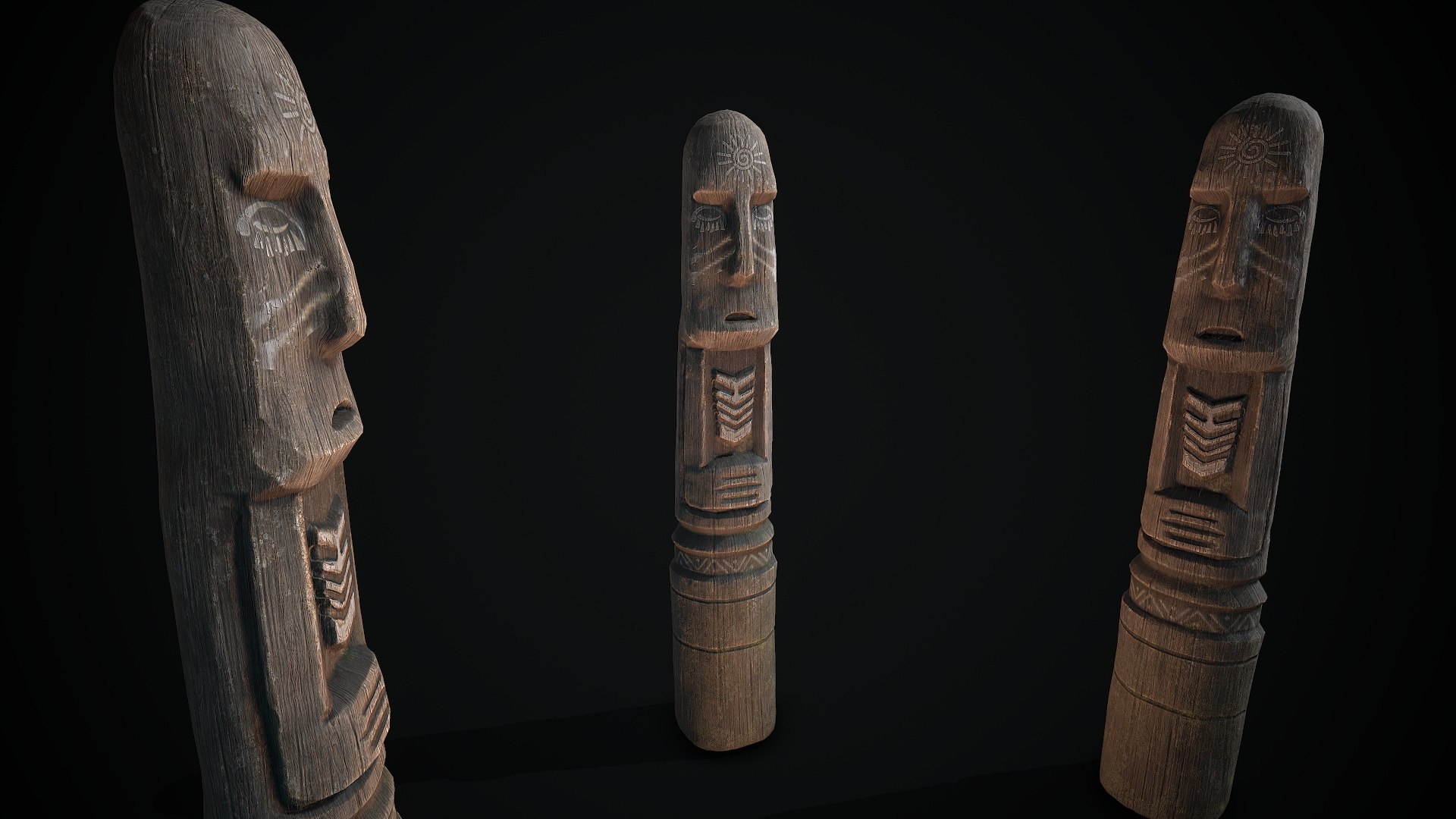 3D Model Totem Wood 1 - TurboSquid 2135271