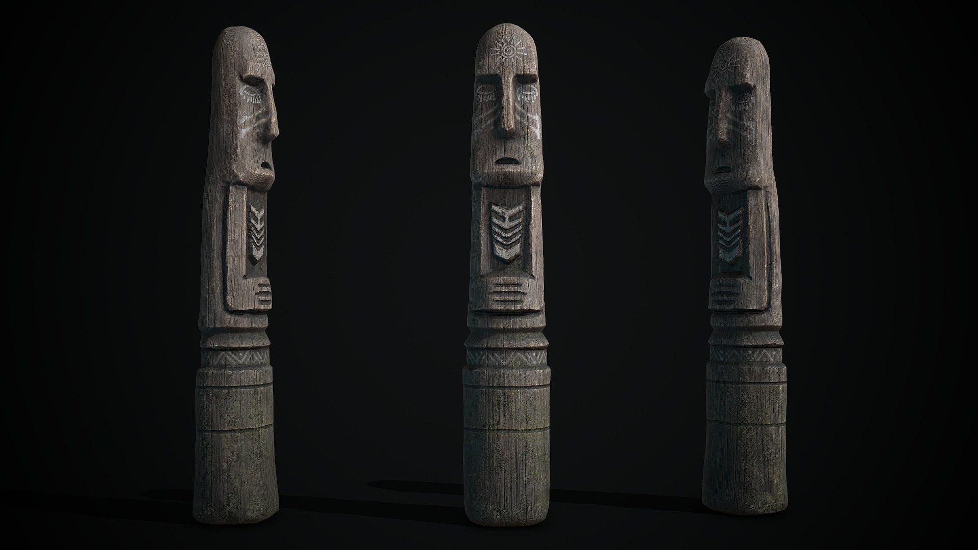 3D Model Totem Wood 1 - TurboSquid 2135271