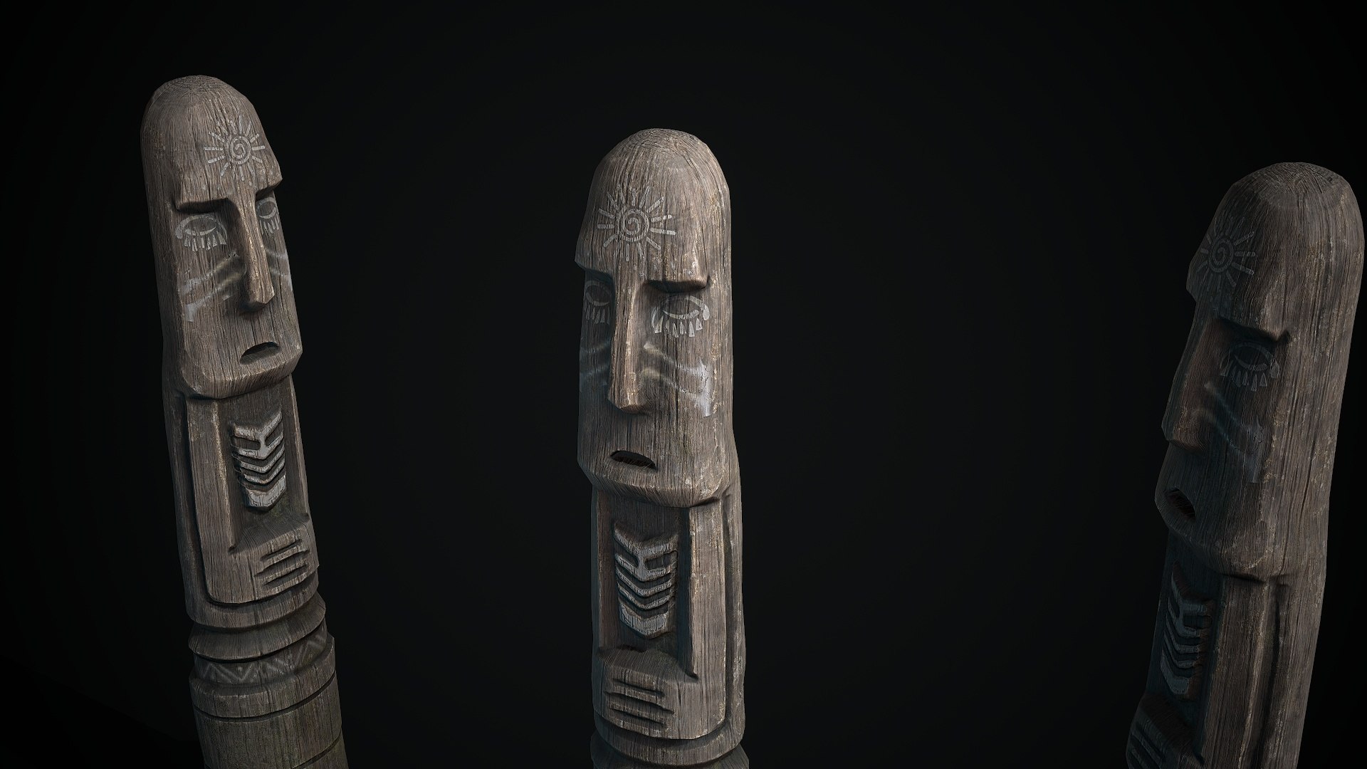 3D Model Totem Wood 1 - TurboSquid 2135271