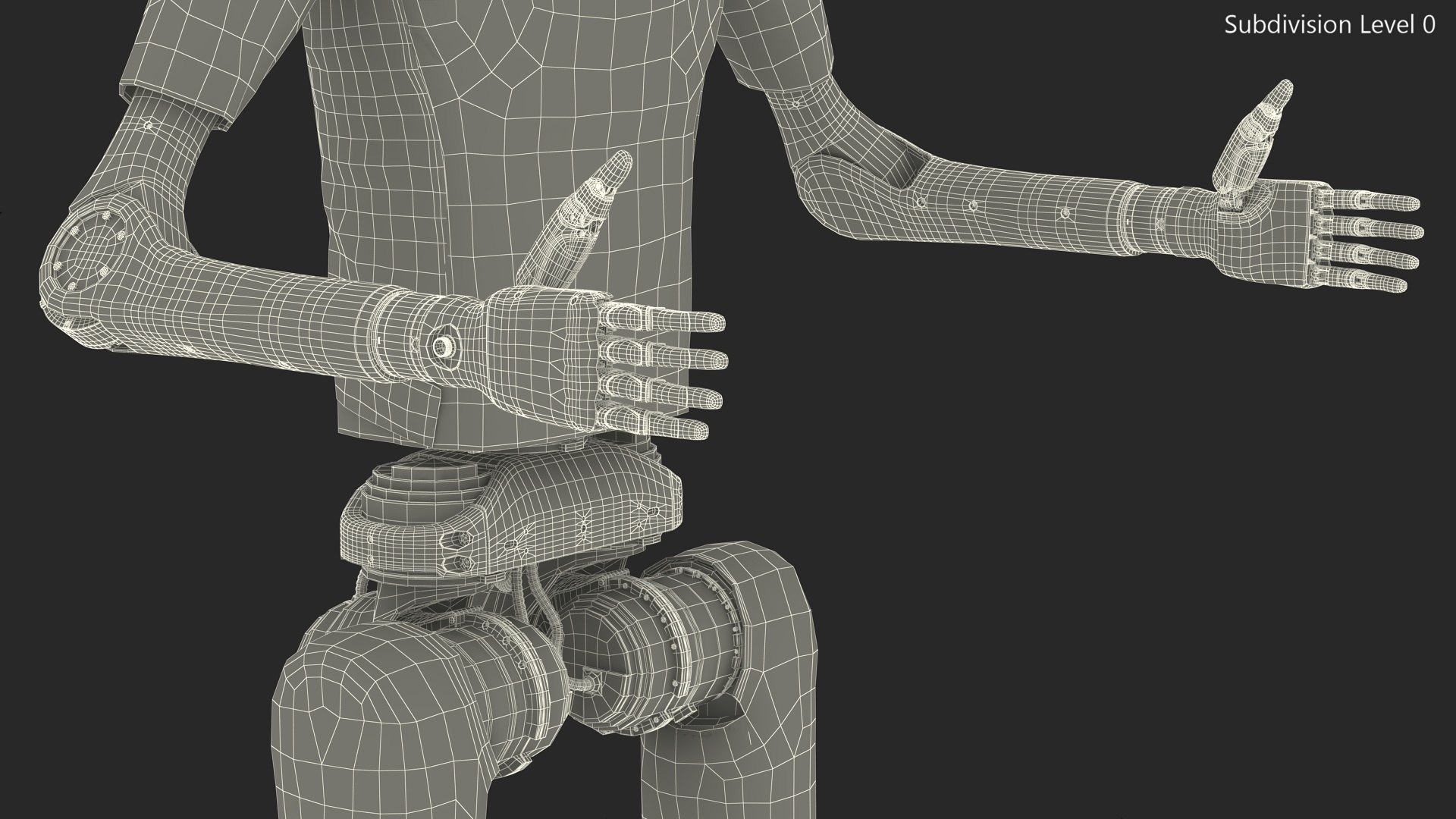 Humanoid Robot With Dexterous Hands Rigged For Maya 3D Model ...