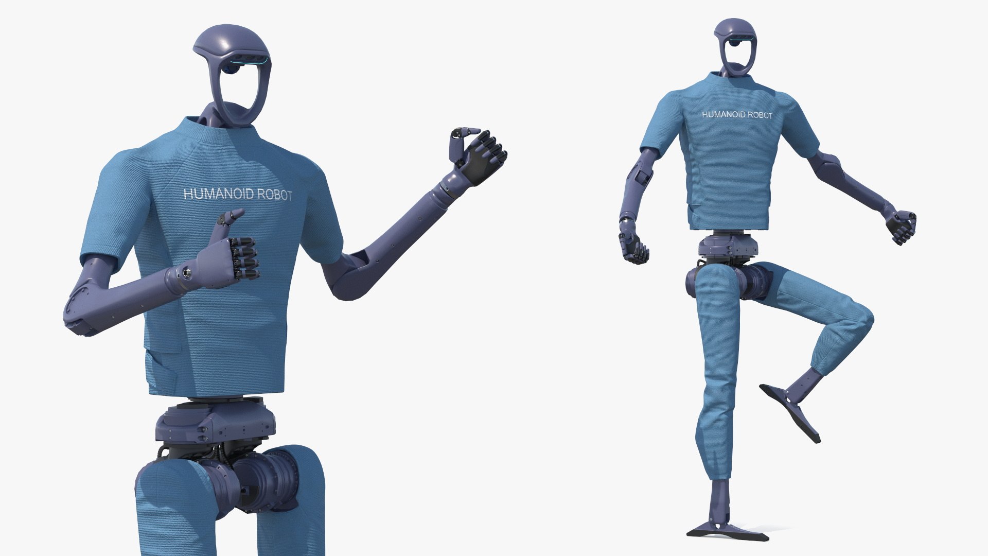 Humanoid Robot With Dexterous Hands Rigged For Maya 3D Model ...