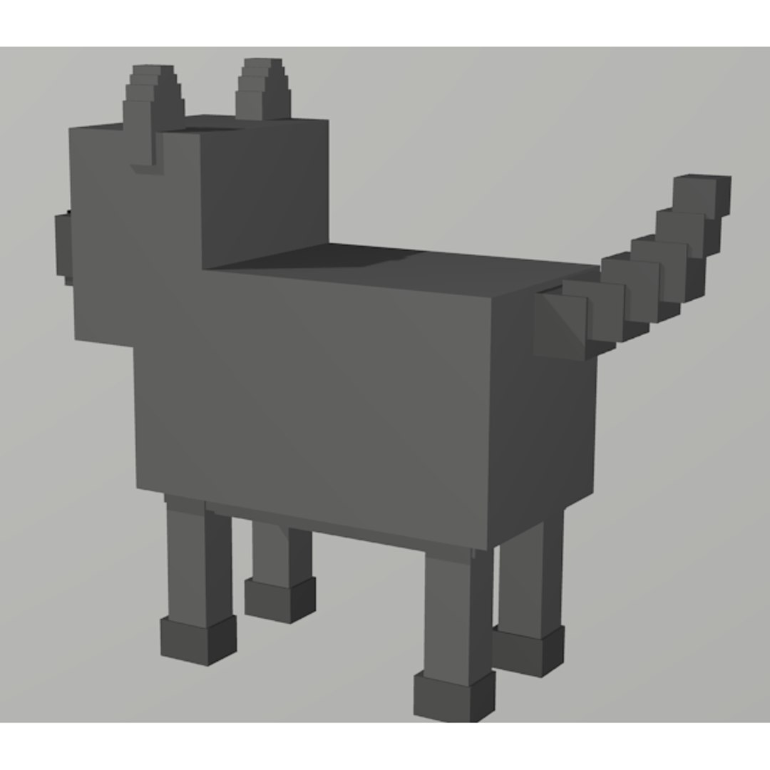 3D Wolf Voxel - TurboSquid 1386363