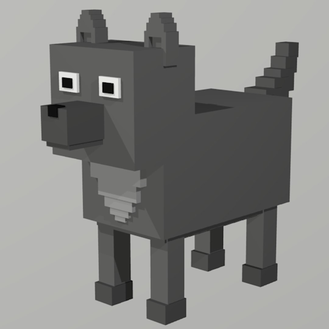 3D Wolf Voxel - TurboSquid 1386363