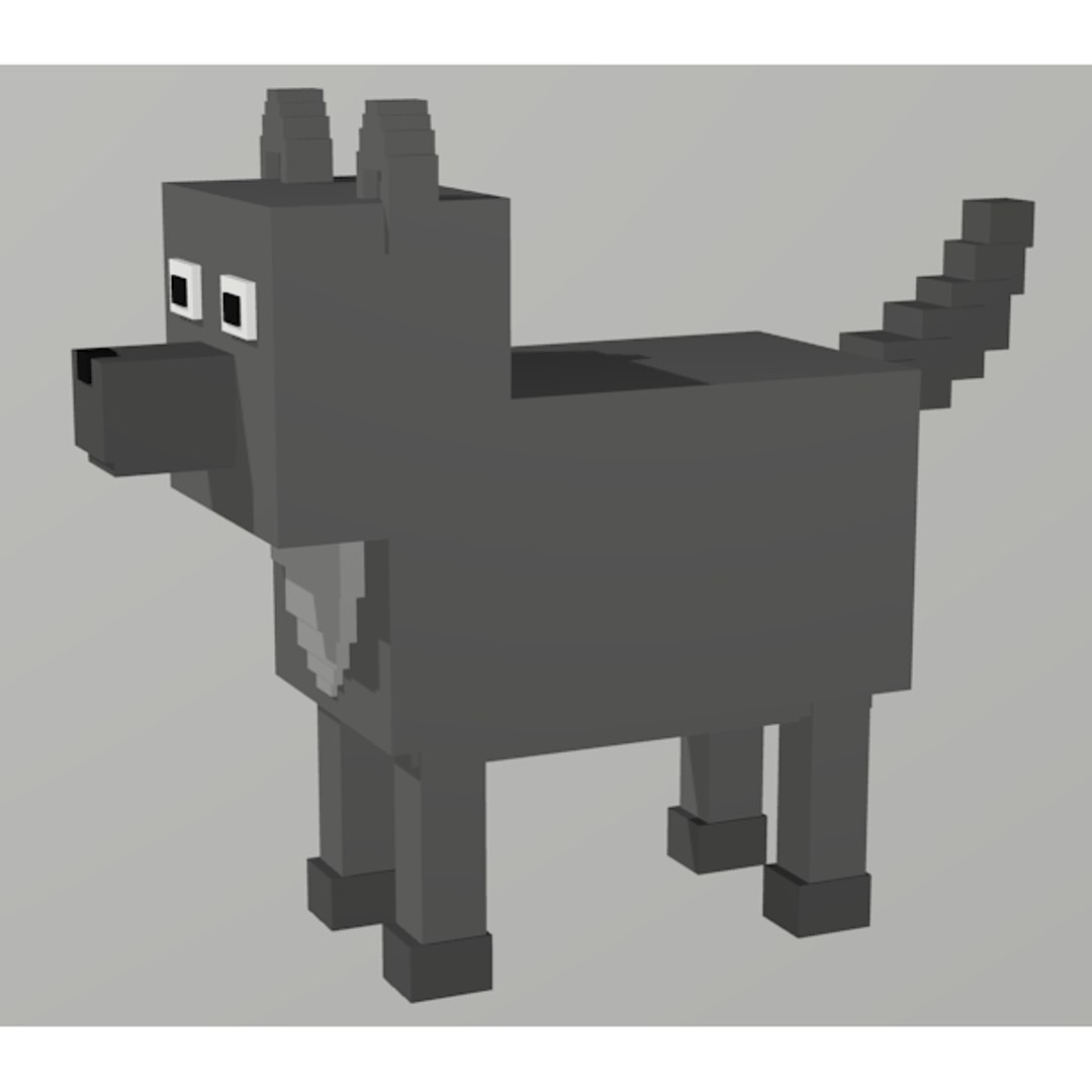 3D Wolf Voxel - TurboSquid 1386363