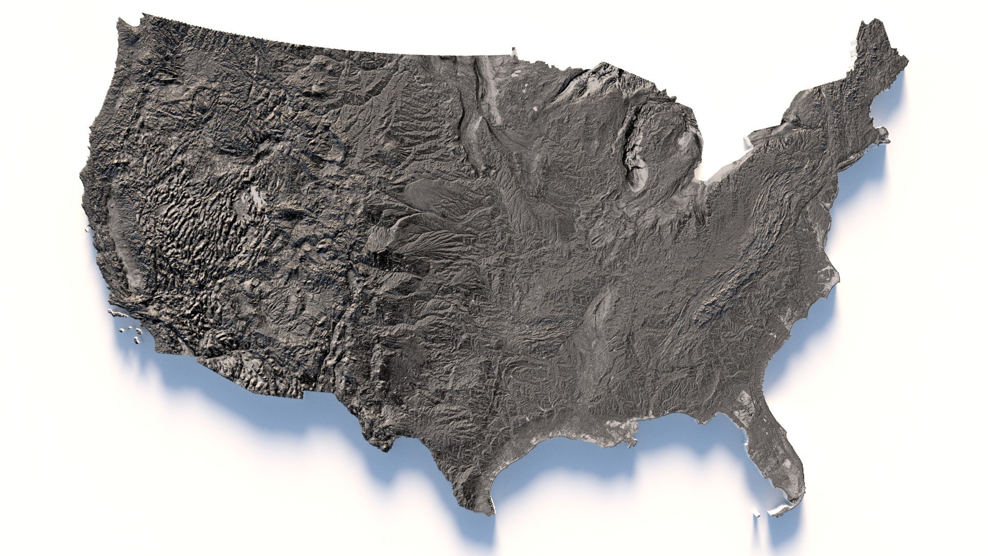 3D USA Terrain Map - TurboSquid 2337629