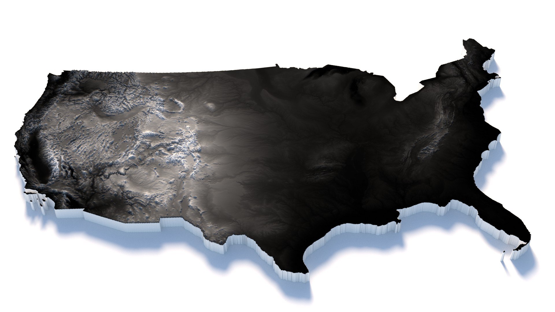 3D USA Terrain Map - TurboSquid 2337629