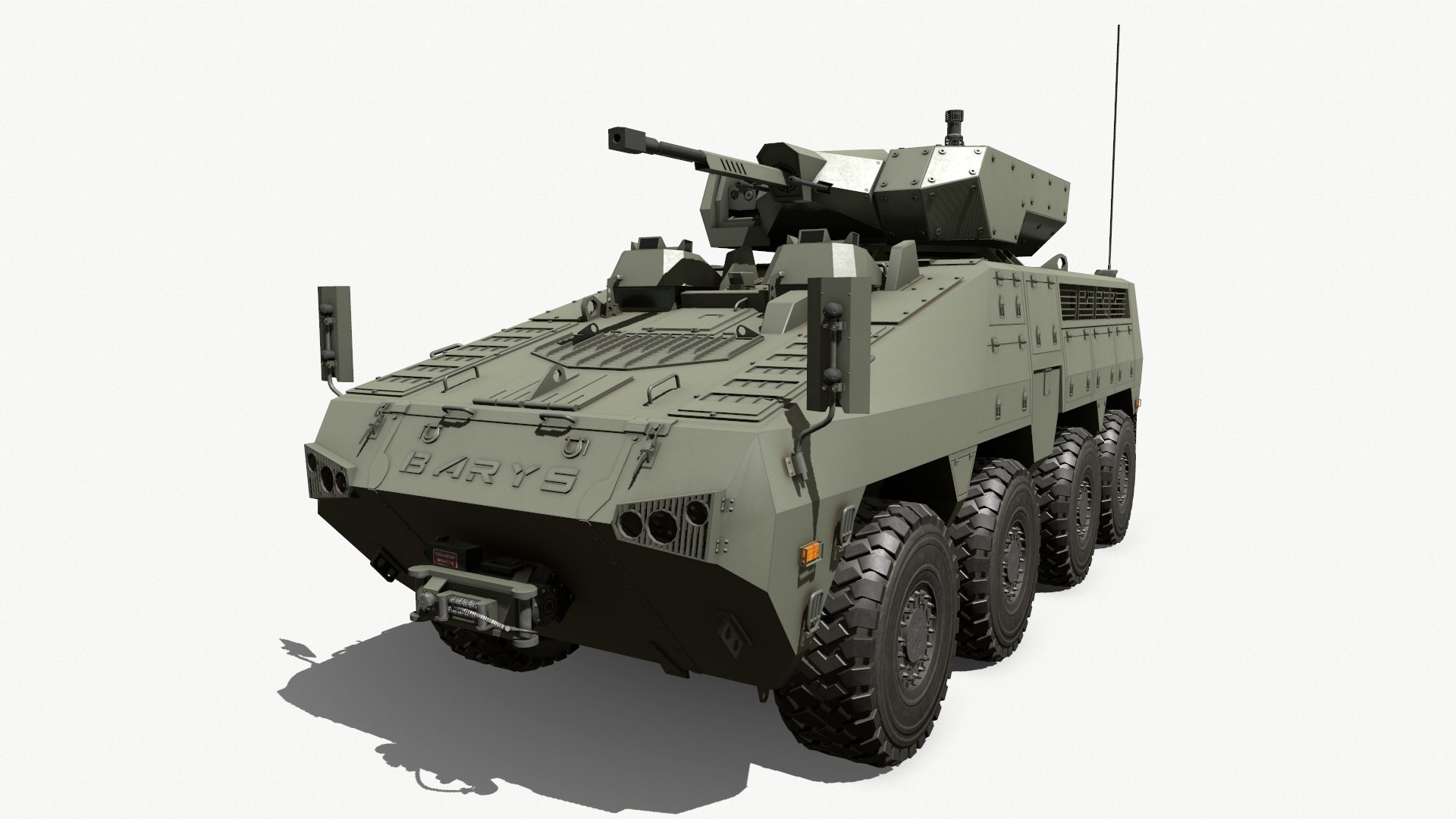 3D BARYS 8x8 AWV Armoured Wheeled Vehicle Model - TurboSquid 1842300