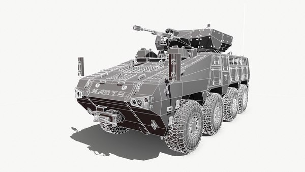 3D BARYS 8x8 AWV Armoured Wheeled Vehicle model - TurboSquid 1842300